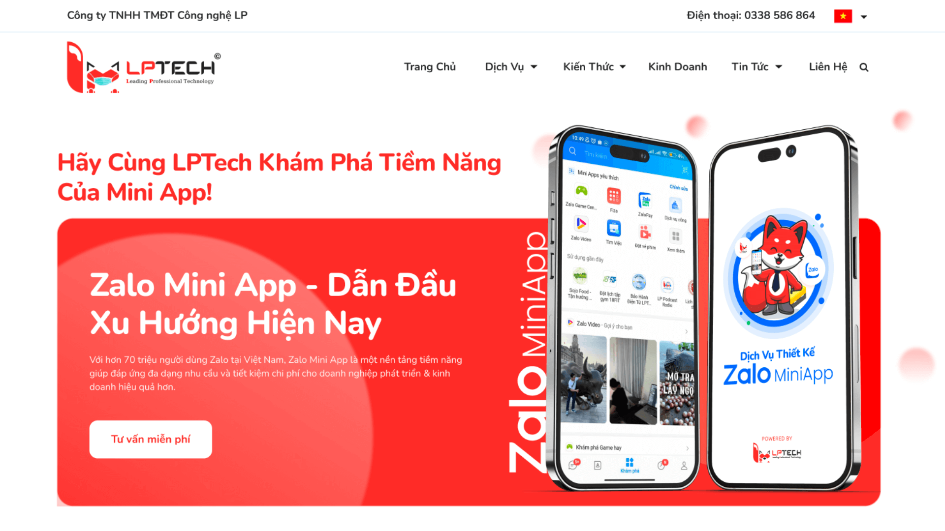 Dịch vụ thiết kế lập trình ứng dụng Zalo Mini App